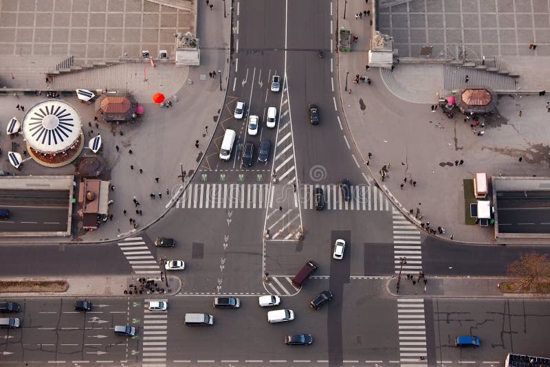 Crossroads with Confusing Directional Arrow Sign Stock Photo - Image of ...