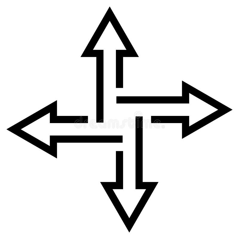 Crossroads Arrows Indicate Path, Vector Flat Direction Arrow, the ...