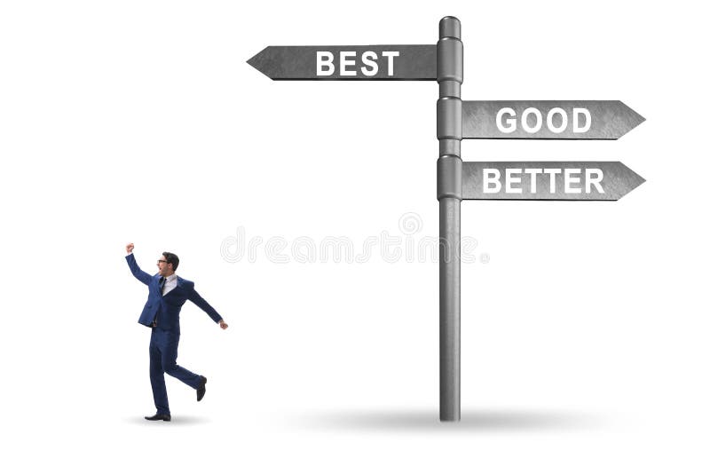 Crossroads Concept with Good Better and Best Stock Illustration ...