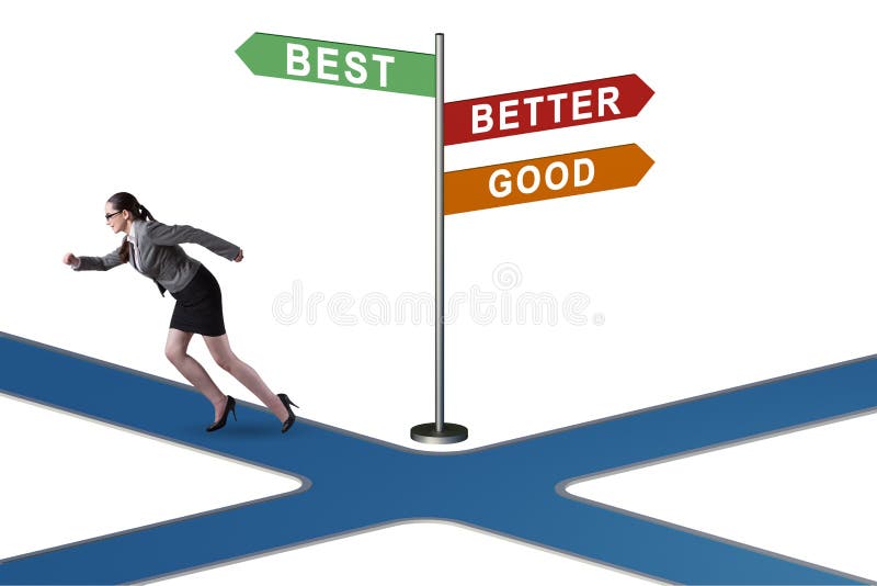 Crossroads Concept with Good Better and Best Stock Image - Image of ...