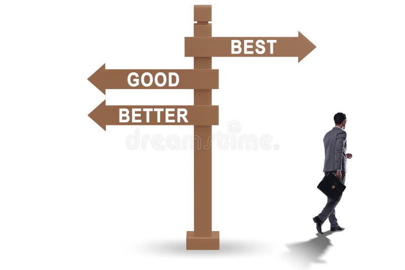 Crossroads Concept with Good Better and Best Stock Image - Image of ...