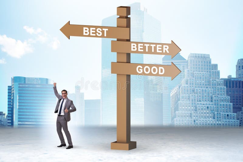 Crossroads Concept with Good Better and Best Stock Image - Image of ...