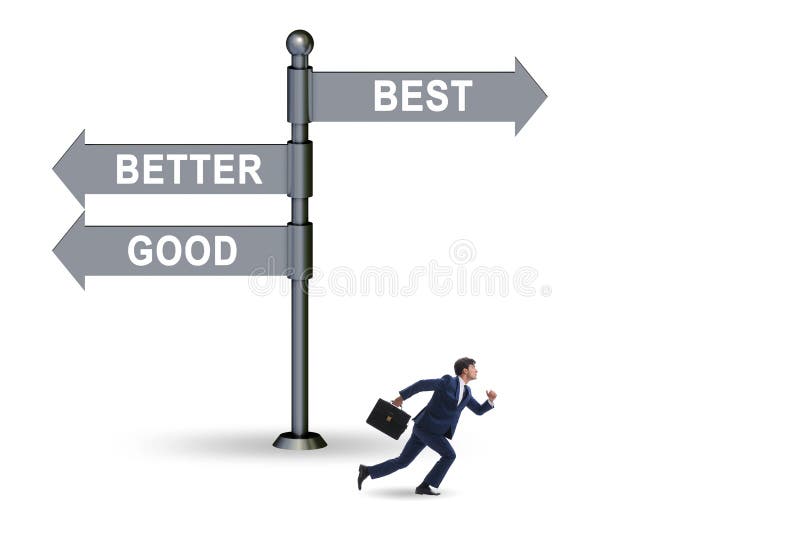 Crossroads Concept with Good Better and Best Stock Image - Image of ...