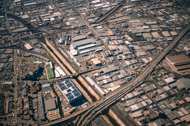 Crossroads Over Los Angeles Stock Image - Image of industrial ...