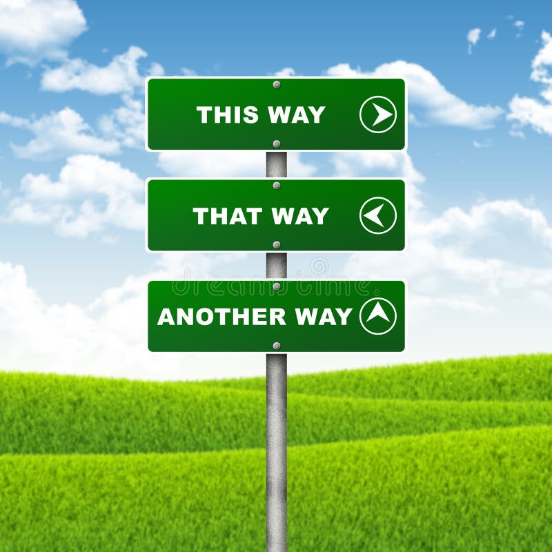 Crossroads road sign stock illustration. Illustration of arrow - 42249981