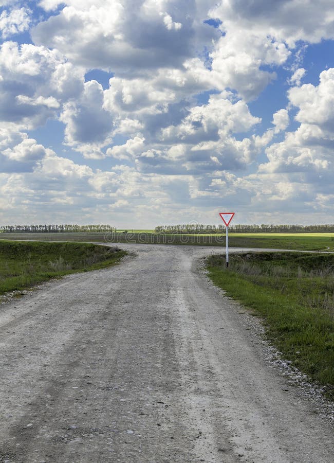 Crossroads Rural Roads and Main Stock Photo - Image of farm, nature ...