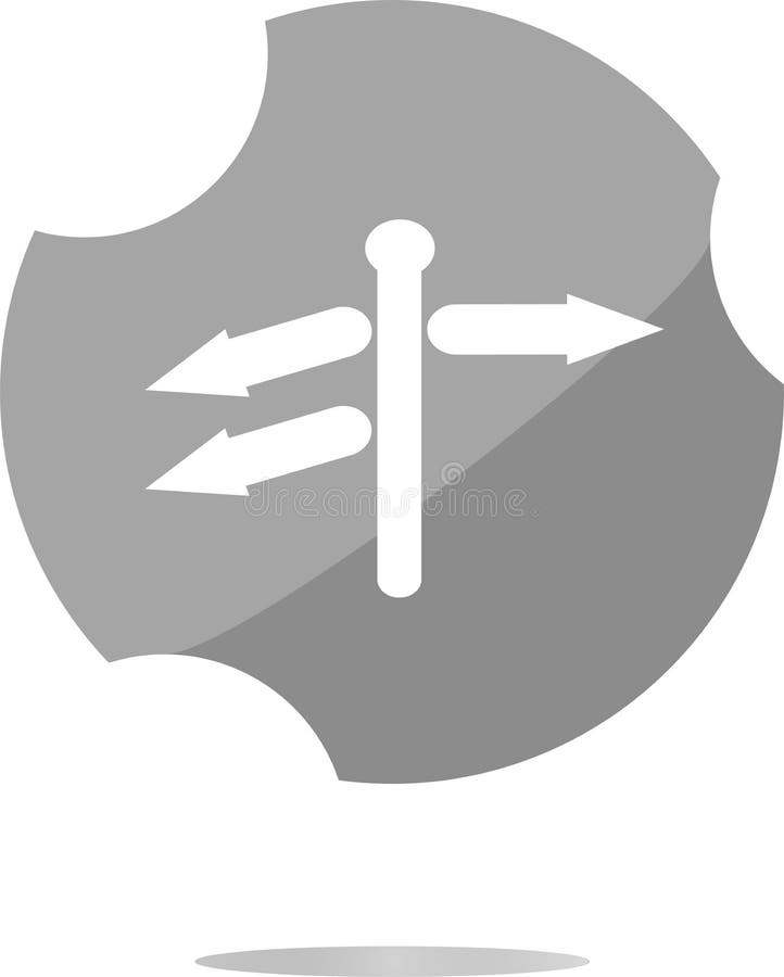 Crossroads Sign on Web Button Isolated on White Stock Illustration ...
