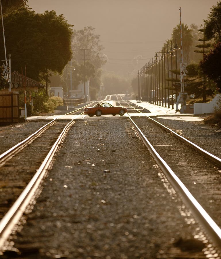 Railroad Crossing stock image. Image of train, track - 18974559
