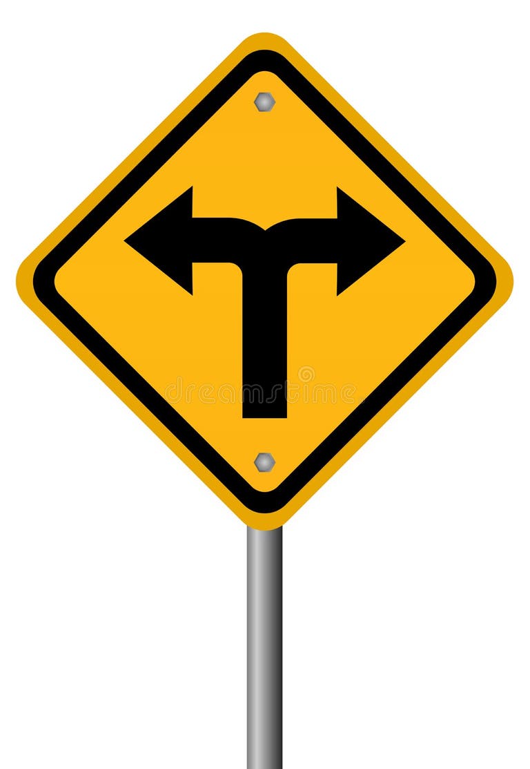 Crossroads Two Directions Sign Stock Illustrations – 238 Crossroads Two ...