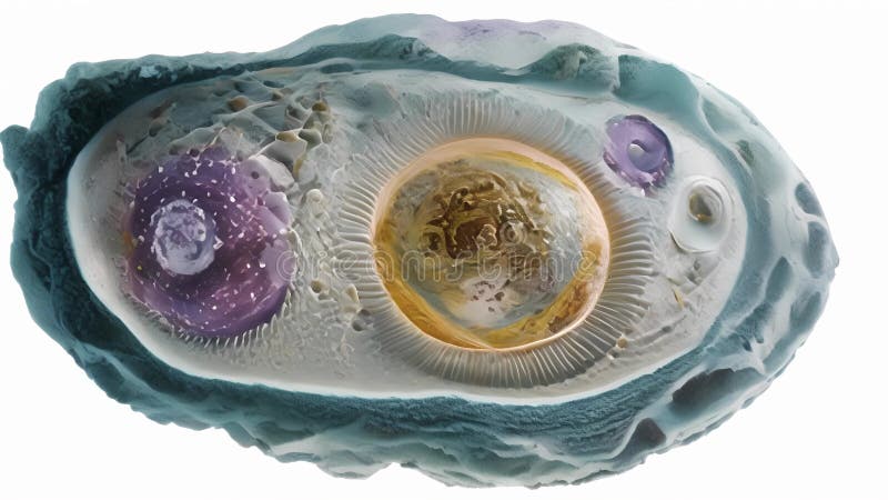 A Crosssection of a Eukaryotic Cell Showing the Location of Exons and ...