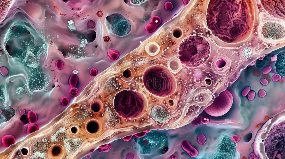 A Crosssection Image of the Bone Marrow Showing the Specialized ...