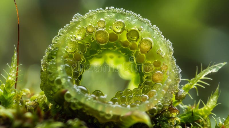 A Crosssection of a Moss Capsule Revealing S of Spores Inside and a ...