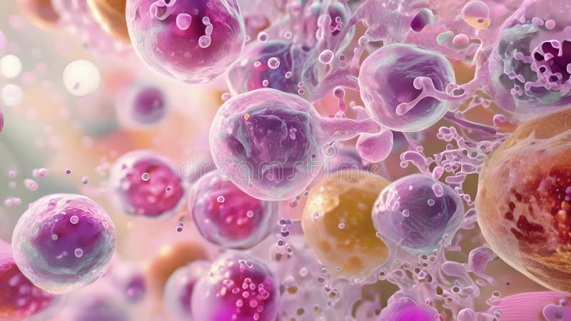 Crosssection of a Swollen Lymph Node with Inflamed Tissue and an Influx ...