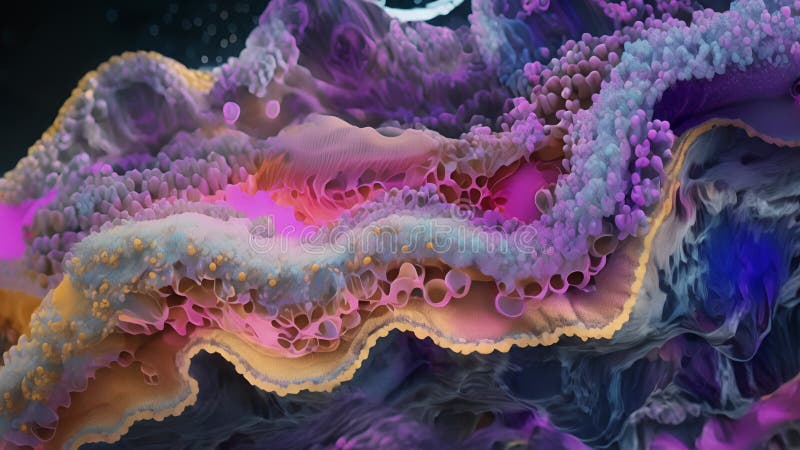 A Crosssection of the Synaptic Cleft Revealing the Fluidfilled Space ...