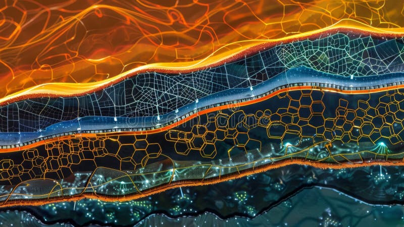 A Crosssection View of a Layered Solar Cell with the Top Layer ...