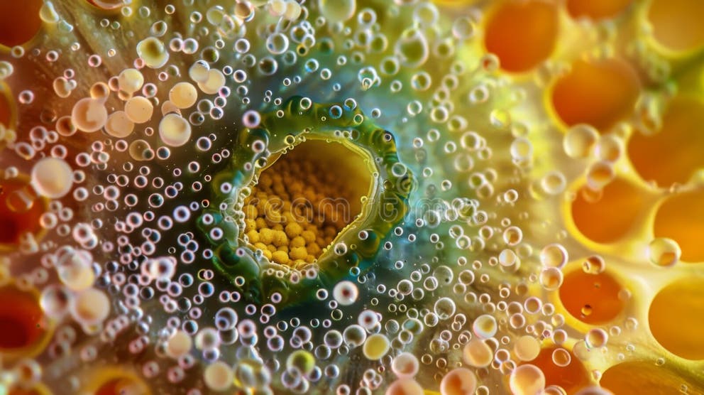 A Crosssection View of a Pollen Grain Revealing Its Complex Internal ...