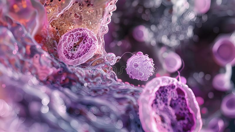 A Crosssection View of a Tissue Sample after Receiving Stem Cell ...