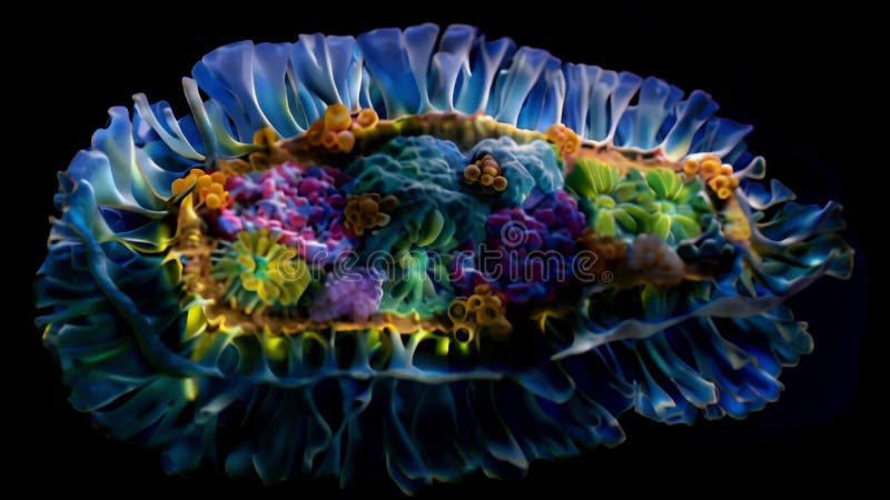 A Crosssectional View of a Protozoa Revealing the Complex Layers of Its ...