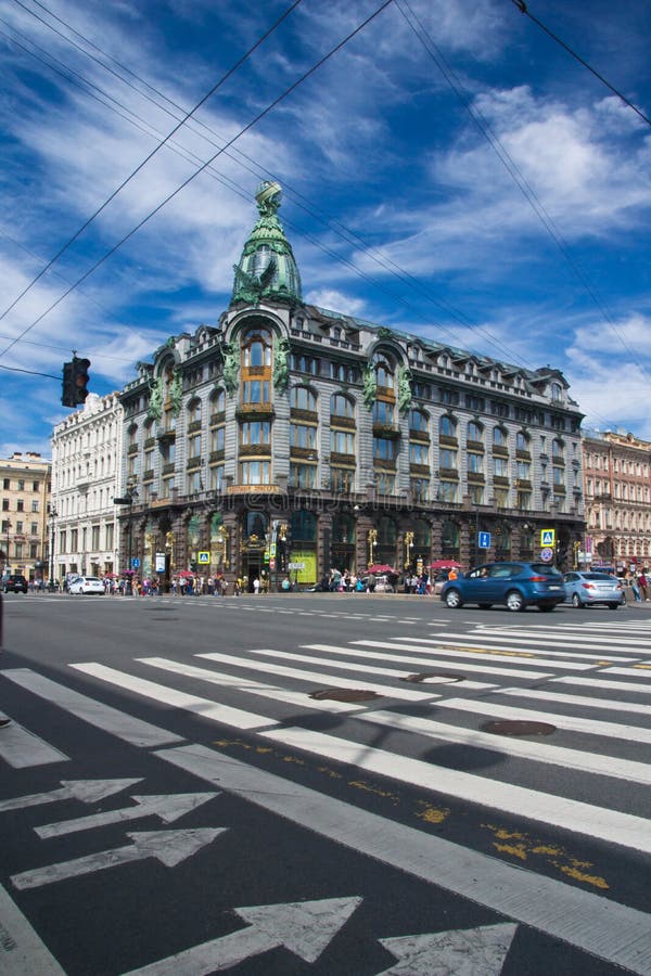 Crosswalk in Front of the Building Editorial Stock Photo - Image of ...