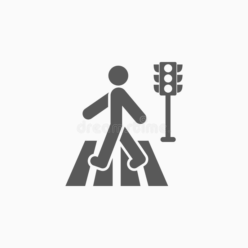 Crosswalk Icon Great for Any Use. Vector EPS10 Stock Vector ...