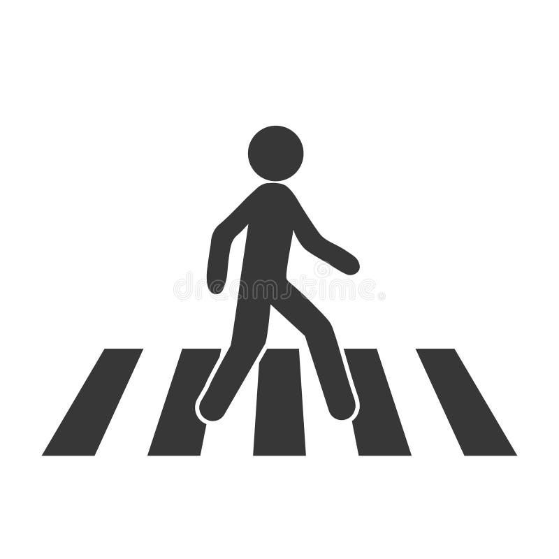 Crosswalk Icon. Flat Crosswalk Vector Icon Illustration Isolated on ...