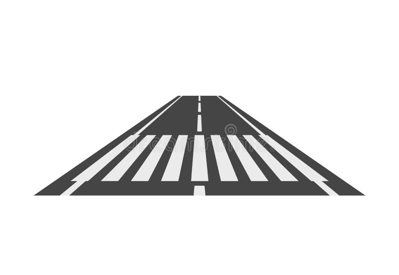 Path Pedestrian Crossing Perspective Crossover Isolated Stock ...