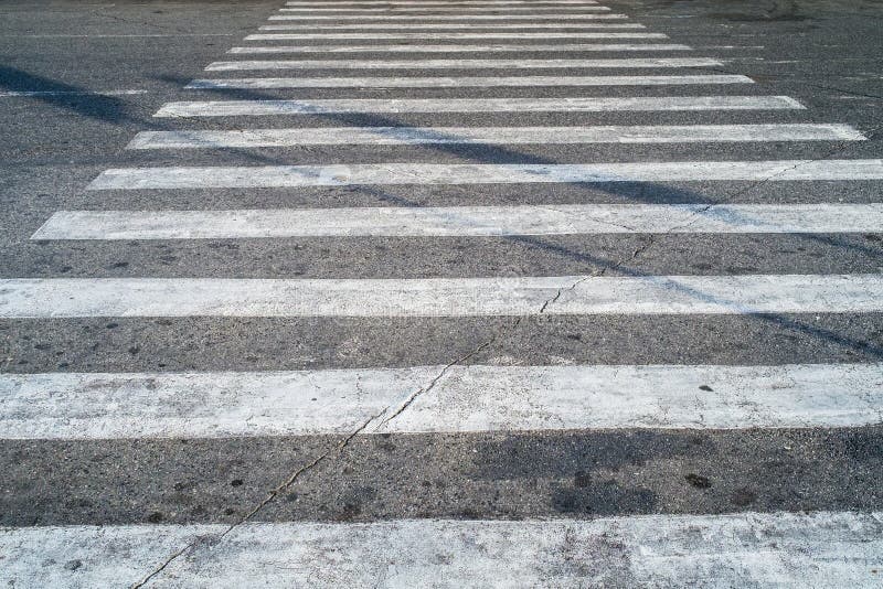 Crosswalk or Pedestrian Crossing or Zebra Crossing Stock Image - Image ...