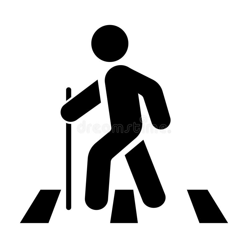 Crosswalk and Pedestrian Signs. Vector Illustration Stock Vector ...