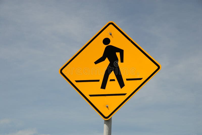 Crosswalk road sign stock image. Image of american, board - 6879485