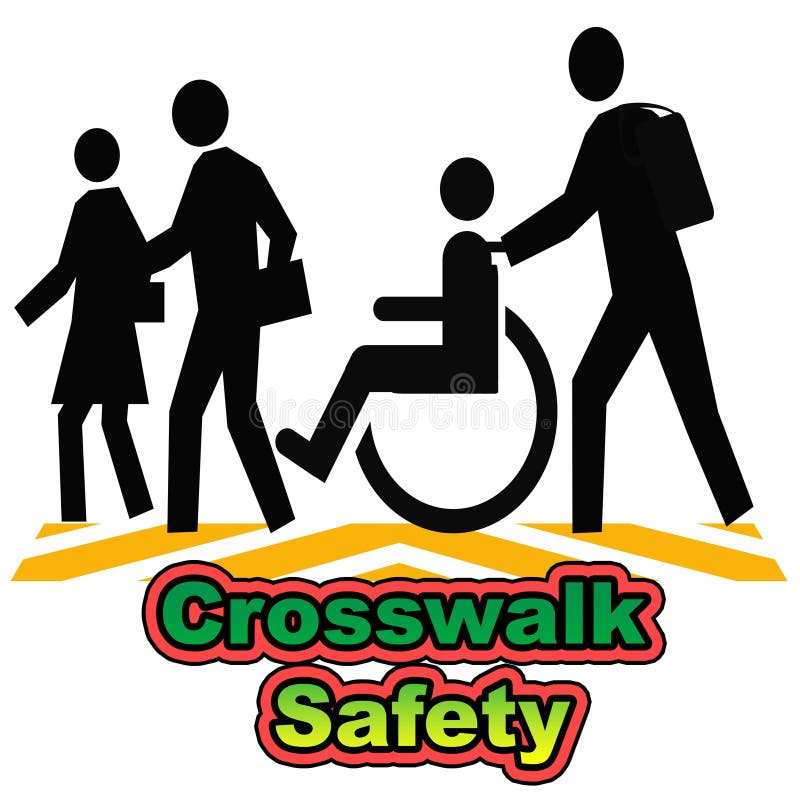 Crosswalk safety stock illustration. Illustration of traffic - 10623381