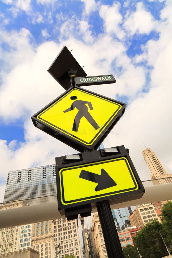 Crosswalk sign stock image. Image of walkway, pointing - 21176761
