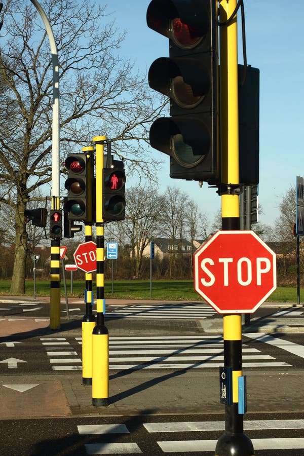 Crosswalk Stop Sign stock image. Image of walk, communicate - 1432747