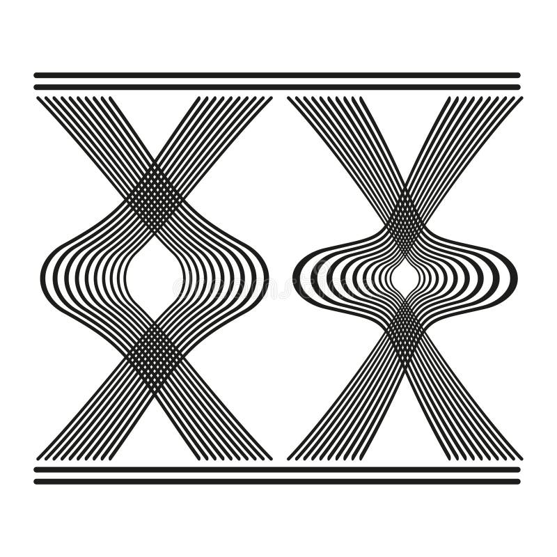 Crosswave Icon Design. Pulsing Curve Pattern. Dynamic X Vector ...