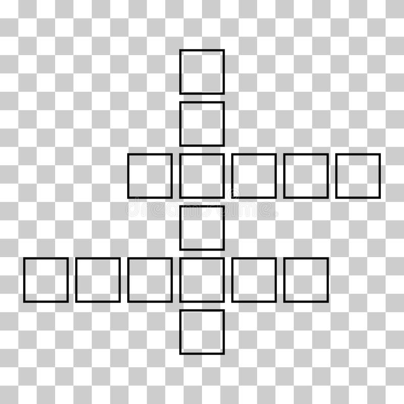 Crossword Concept Icon, Cross Word Graphic Symbol, Web Flat Vector ...