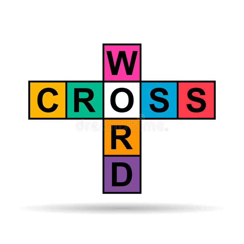 Crossword Concept Icon, Cross Word Graphic Symbol, Web Flat Vector ...