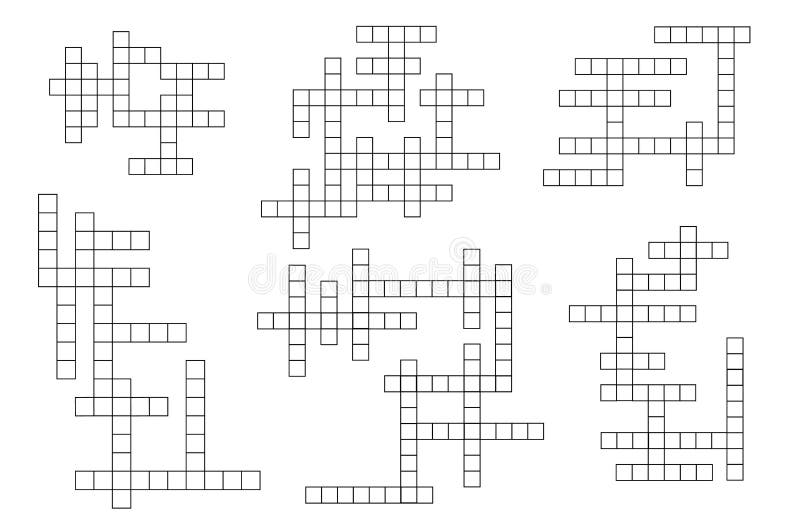 Crossword Game Grid Vector Puzzle Quiz Template Stock Vector Illustration Of Vector Cross