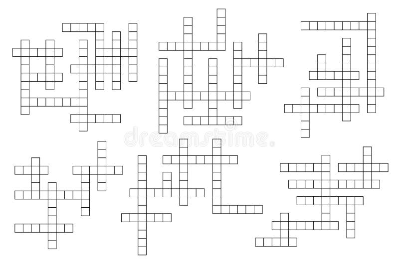 Crossword Game Grid Vector Puzzle Quiz Template Stock Vector ...