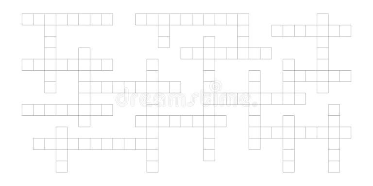 Crossword Logo with Grid and Empty Word Boxes. Flat Vector Concept ...