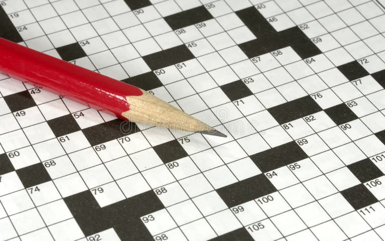 Crossword Puzzle stock photo. Image of pencil, boxes, crossword - 2009832