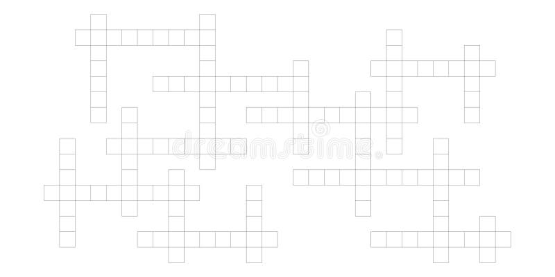 Crossword Puzzle Pattern with Empty Word Boxes. Flat Vector Design for Newspaper and Web Stock ...