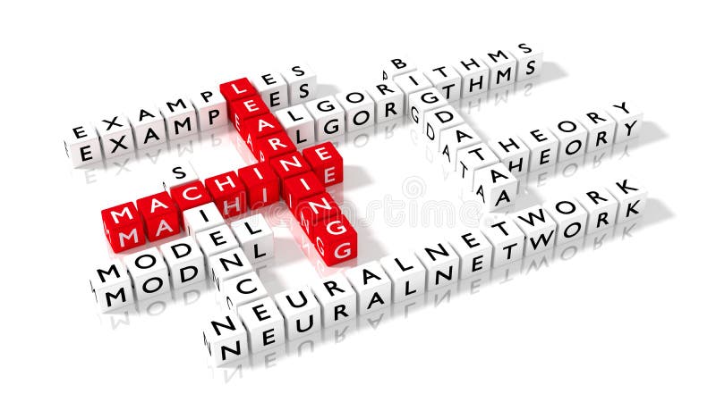 Crossword Puzzle Showing Machine Learning Components As Dice Stock ...