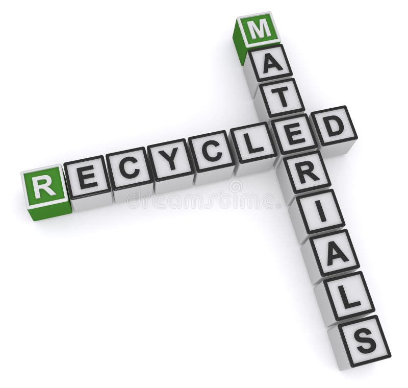 Recycled Materials Glyph Icons Set Stock Vector - Illustration of ...