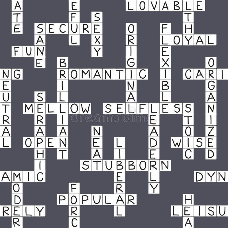 Crossword Style Seamless Pattern with Text Forming a Grid of Positive ...