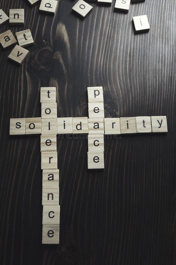 Crossword with Wooden Cubes Stock Image - Image of background ...