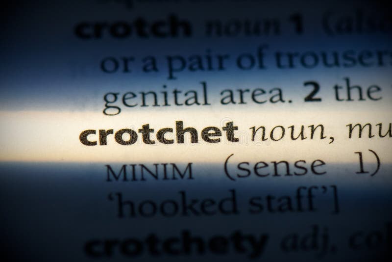 Crotchet stock image. Image of minimal, dictionary, education - 161577991