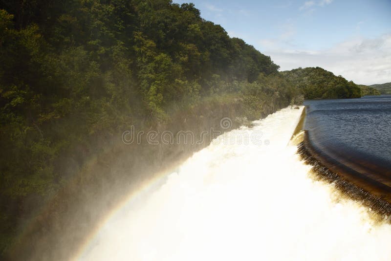 Croton Dam and rainbow stock photo. Image of croton, step - 38532038