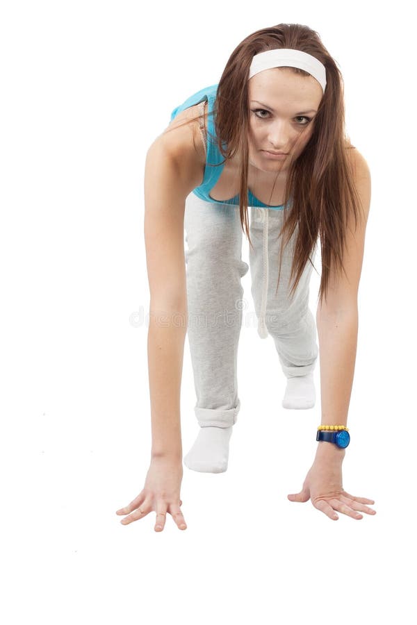 Crouch stock image. Image of action, healthy, moving - 21817457