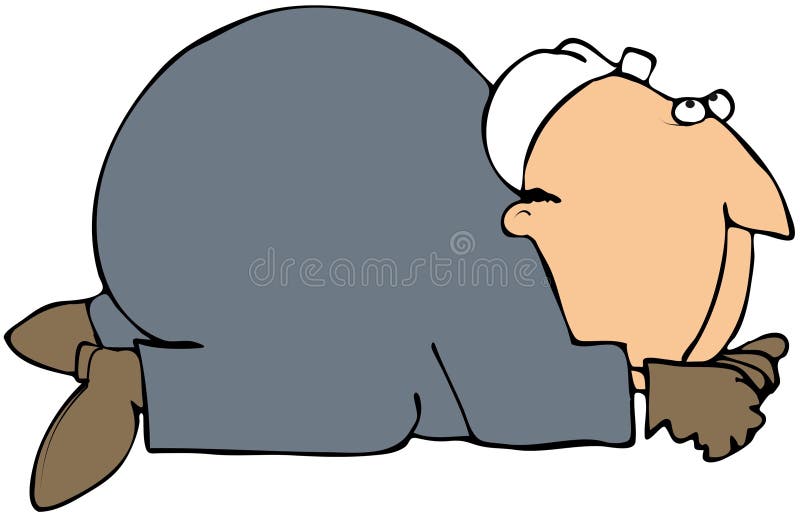 Crawling Construction Worker Stock Illustration - Illustration of boots ...