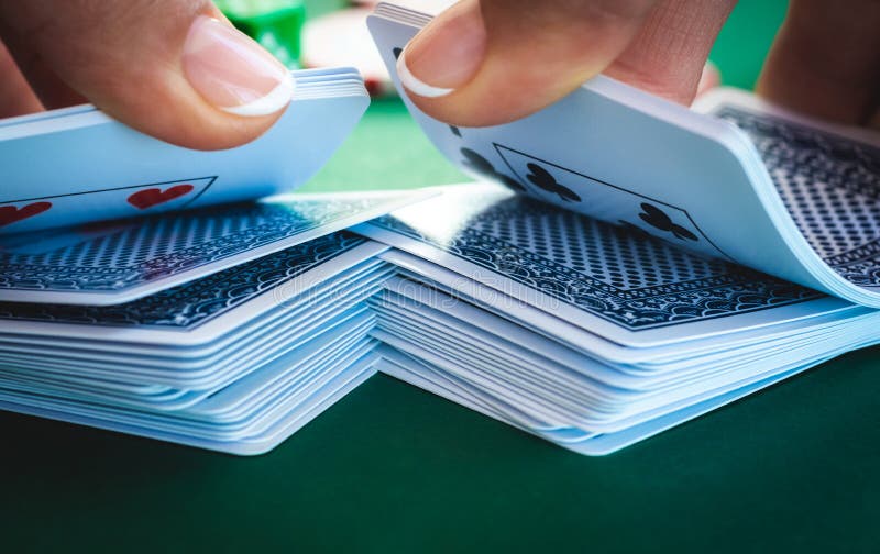 Shuffling Playing Cards Deck Stock Image - Image of king, spades: 4556143