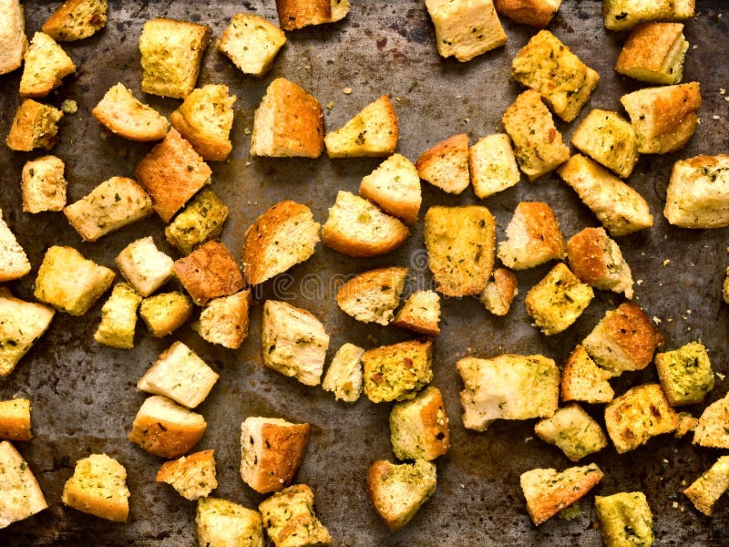 Crouton stock image. Image of sauteed, seasoned, baked - 40570291